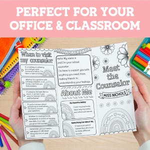 Meet the Counselor Template Editable School Counseling Brochure Back to ...