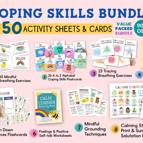 Scripted Mindfulness Breathing Cards for Kids Anxiety Relief - Etsy