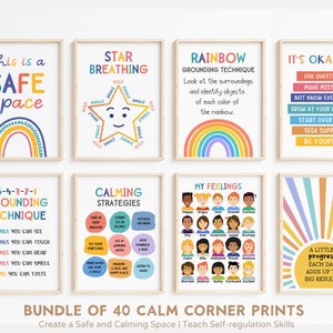 40 Calm Corner Posters Calming Down Corner Prints Decor Coping Skills ...