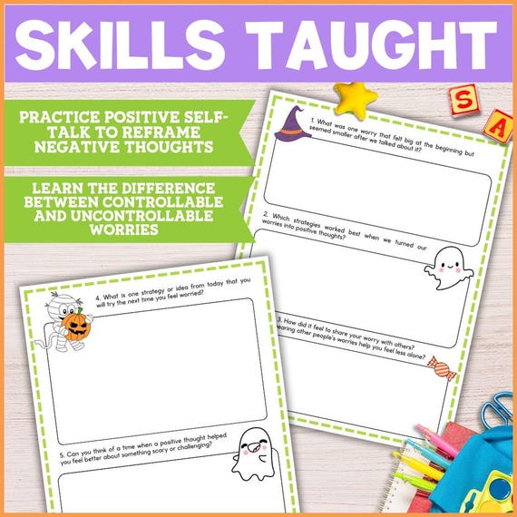 Hojas De Trabajo De Halloween Para La Escuela Secundaria Creativas