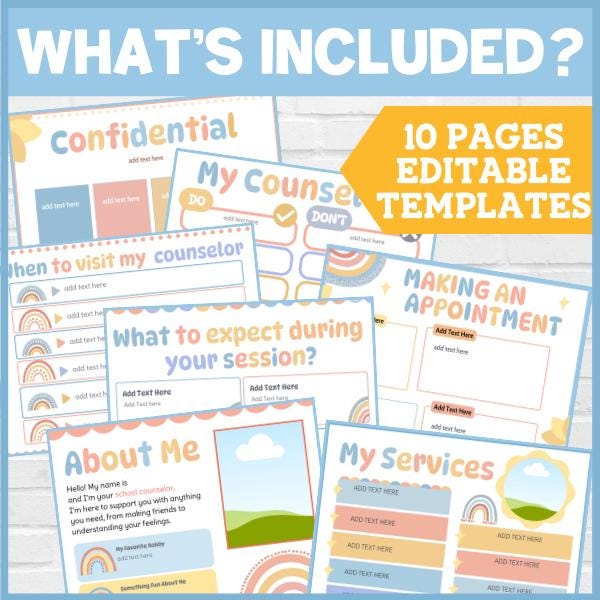 Meet the Counselor Editable Bulletin Board School Counseling Newsletter ...