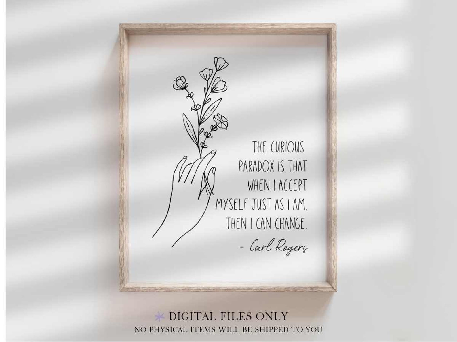 Carl Rogers Psychology Quotes Poster Counselling Gifts in - Etsy