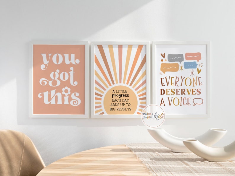 20 Boho Speech Therapy Posters SLP Decor Room Bundle Language ...