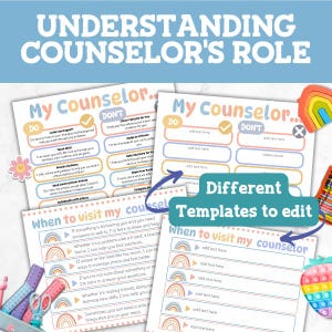 Meet the Counselor Editable Bulletin Board School Counseling Newsletter ...
