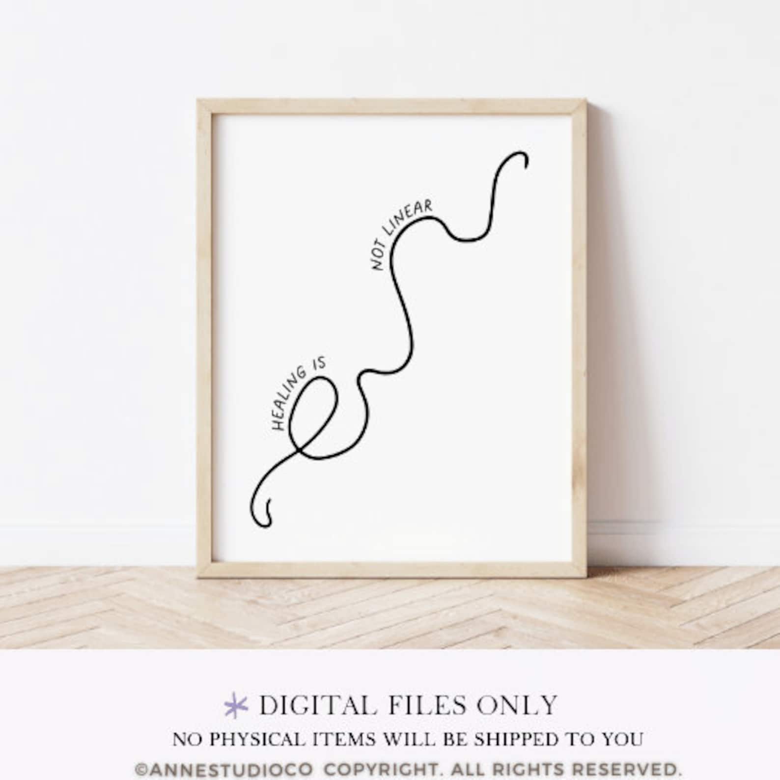 Healing is Not Linear Psychologist Office Decor School Counselor Wall ...