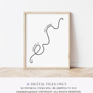 Healing is Not Linear Psychologist Office Decor School Counselor Wall ...