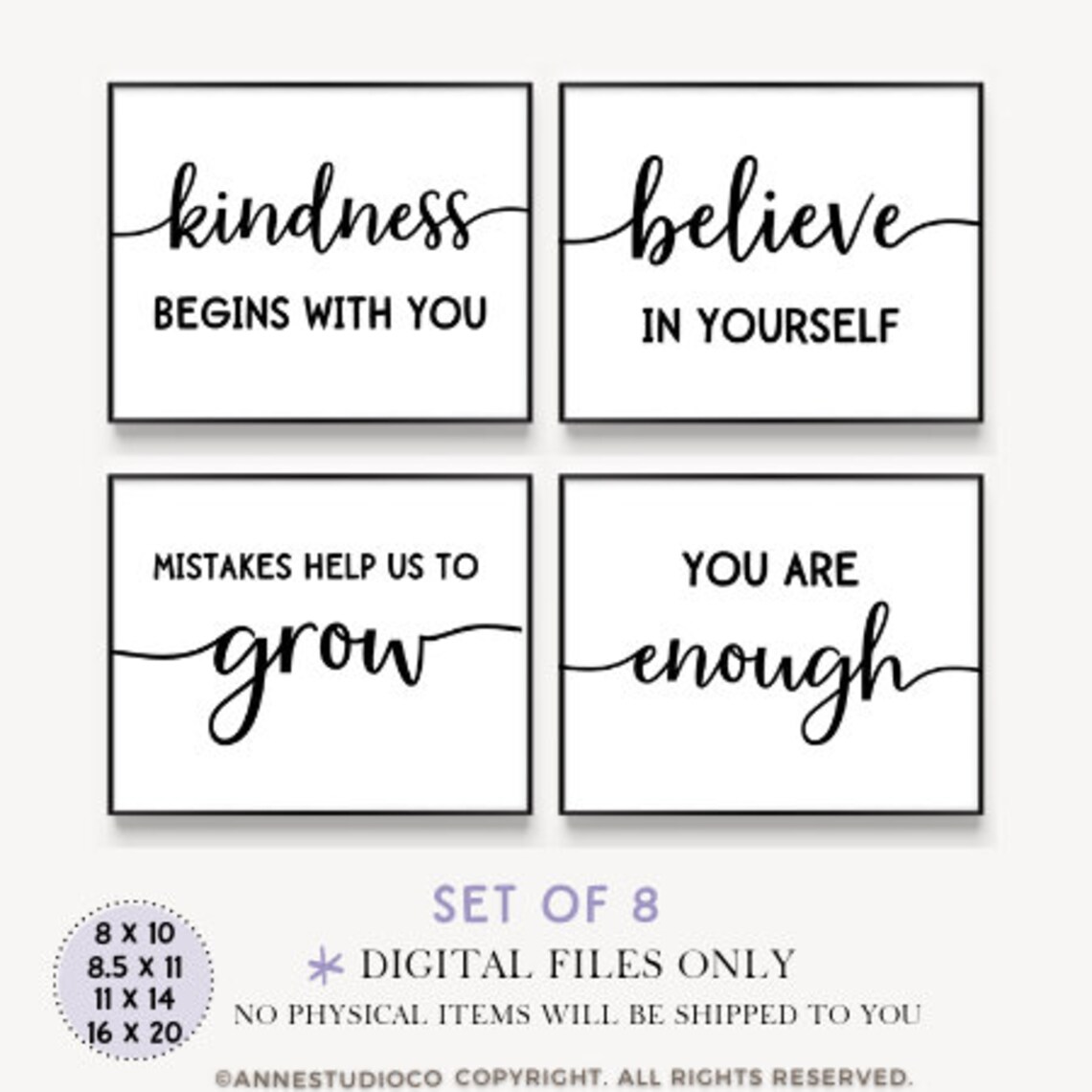Bundle Set of 8 School Social Work Office Decor Prints - Etsy