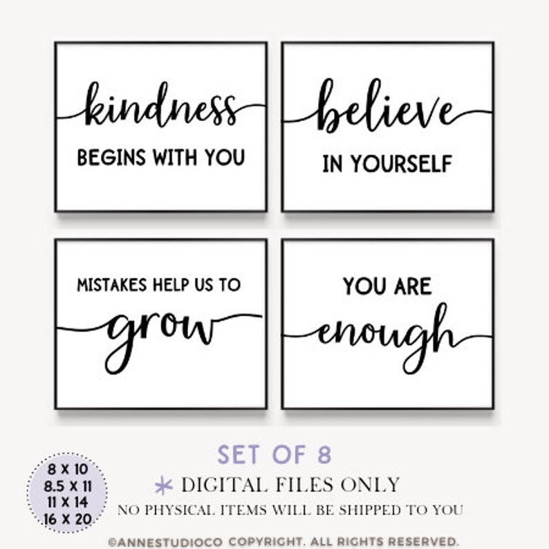 Bundle of 8 School Counseling Posters Social Worker Office - Etsy