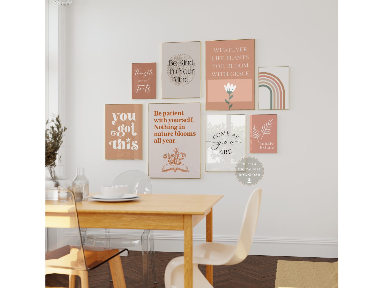 Boho Therapy Office Decor Signs Set Mental Health Posters - Etsy