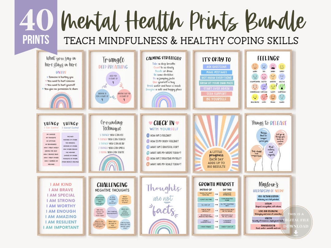 40 School Counselor Sign Posters Therapist Office Decor Social Worker ...