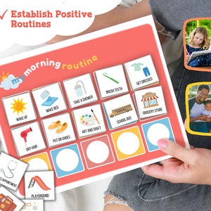 170 Kids Chore Chart Board Routine Cards Editable Homeschool - Etsy ...