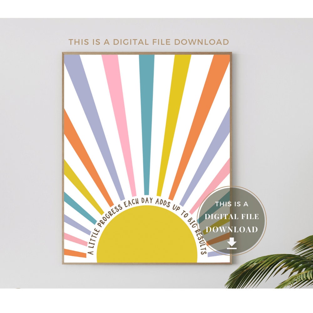 Progress Quote Therapy Posters Office Decor Therapist Poster Art Print ...