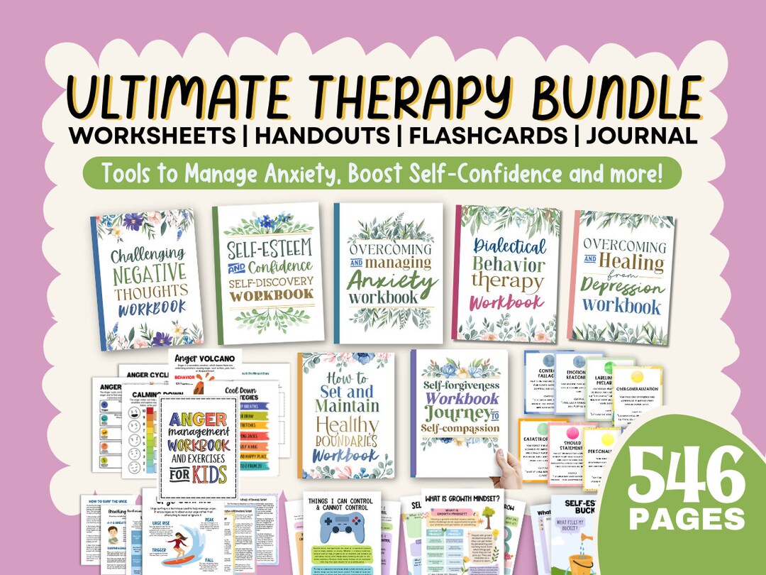 546 Self Esteem Worksheets Printable Confidence Workbook Mental Health ...