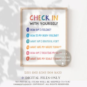 Bundle Set School Counselor Office Decor Counseling Posters Calm Print ...