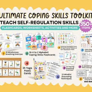 350 Mindfulness for Kids Cards Download Coping Skills Calming ...