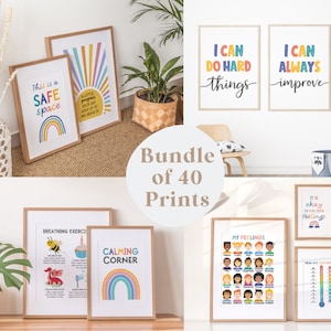 40 Calm Corner Posters Calming Down Corner Prints Decor Coping Skills ...