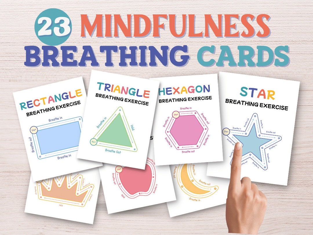 Mindfulness Breathing Exercises Cards for Kids Activities Calming ...