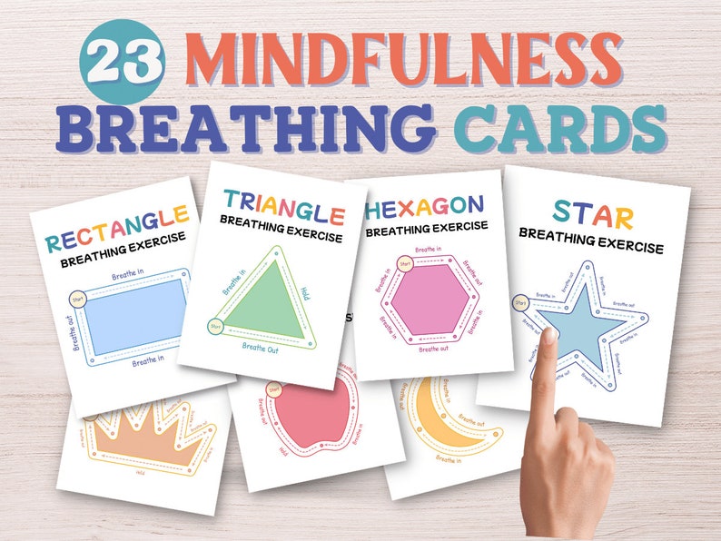 Mindfulness Breathing Exercises Cards for Kids Activities - Etsy