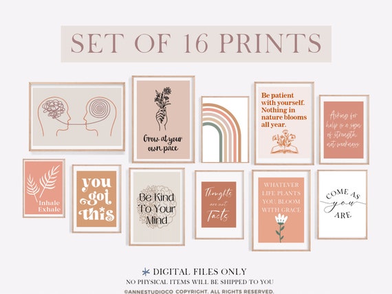 16 Therapist Office Decor Signs Counseling Posters Therapy - Etsy