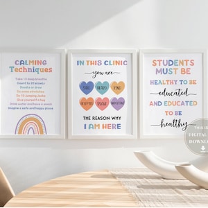 22 School Nurse Sign Posters Decor Clinic Bulletin Board Nursing Door ...