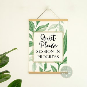 Quiet Please Print Session in Progress Door Sign Counseling Office ...