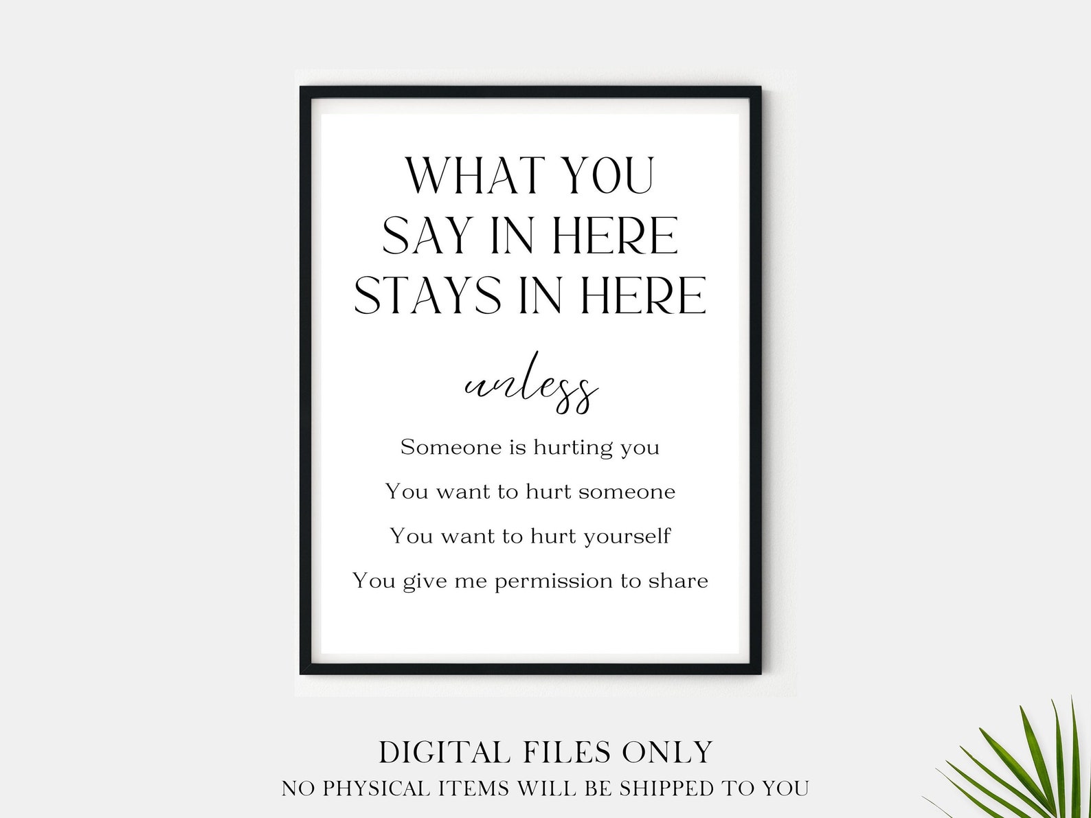 Confidentiality Poster Sign Counseling Office Decor Social Worker ...