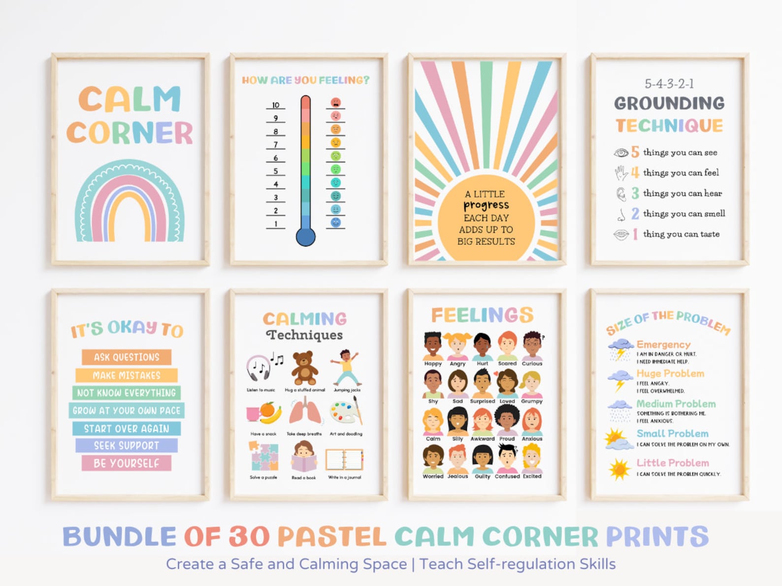 30 Calm Down Corner Posters Sign Kit Calming Decor Print - Etsy