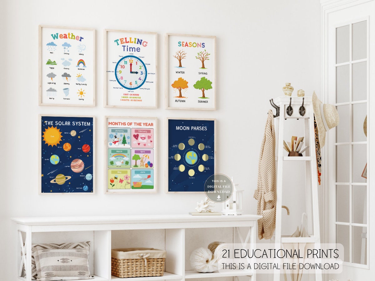 21 Preschool Educational Bundle Posters Set Playroom Rules - Etsy UK
