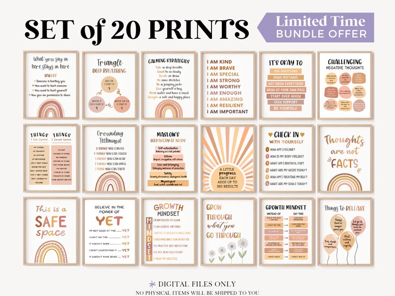 20 Social Worker Poster Decor Prints Social Work Office Printable Boho ...