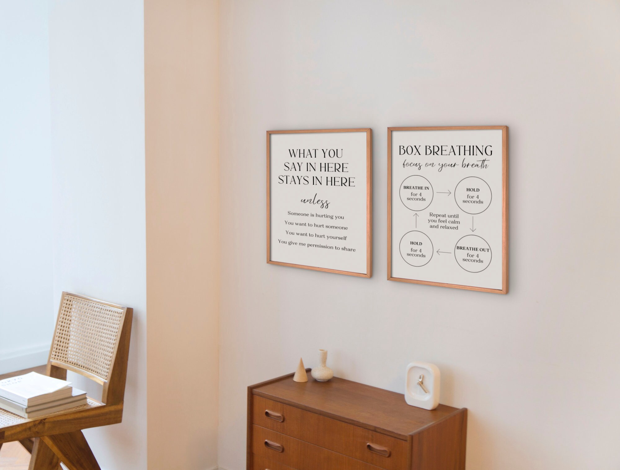 Box Breathing Counseling Poster Office Decor Therapy School Counselor ...