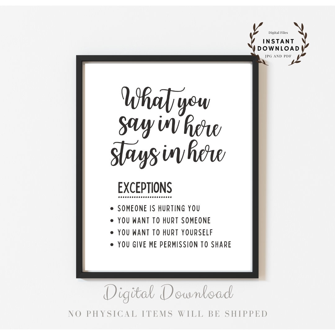 Confidentiality Poster Print Counseling Office Decor School Counselor ...