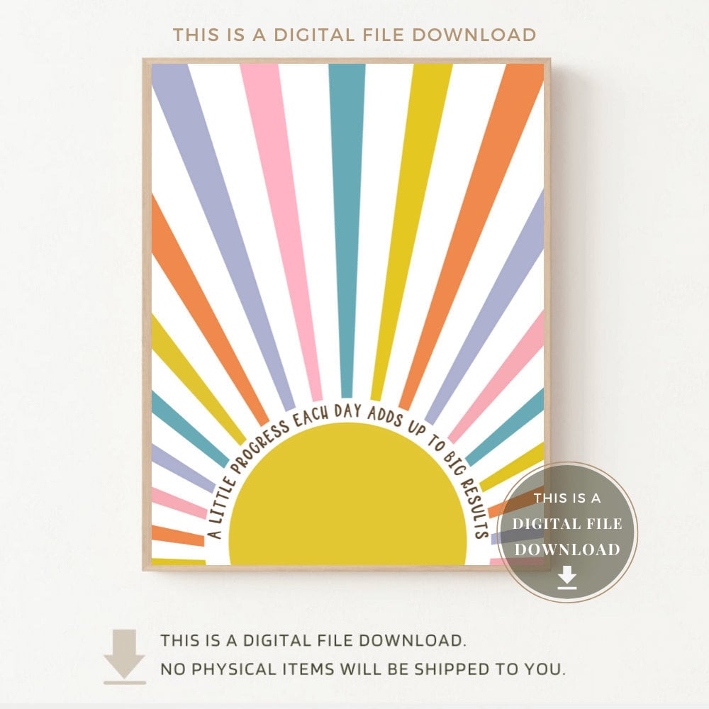 Progress Quote Therapy Posters Office Decor Therapist Poster Art Print ...