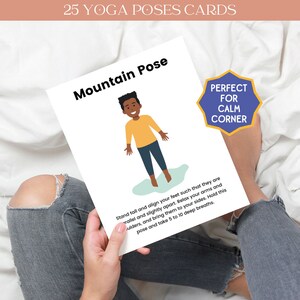 25 Yoga Poses Cards Social Emotional Learning Posters Bulletin Wall Art ...