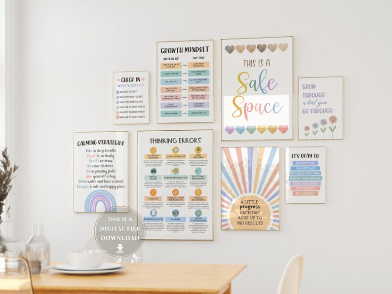 50 School Counseling Posters Counselor Office Decor Psychologist ...