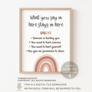 20 Boho Therapy Office Decor Mental Health Poster School Counselor Wall ...