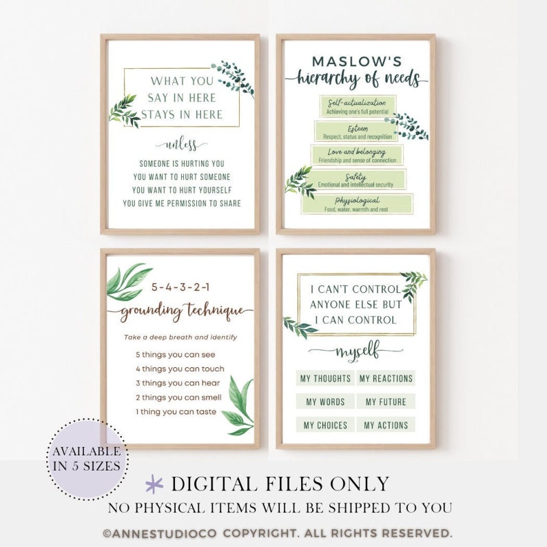 Counseling Office Decor School Counselor Posters Therapy Wall - Etsy