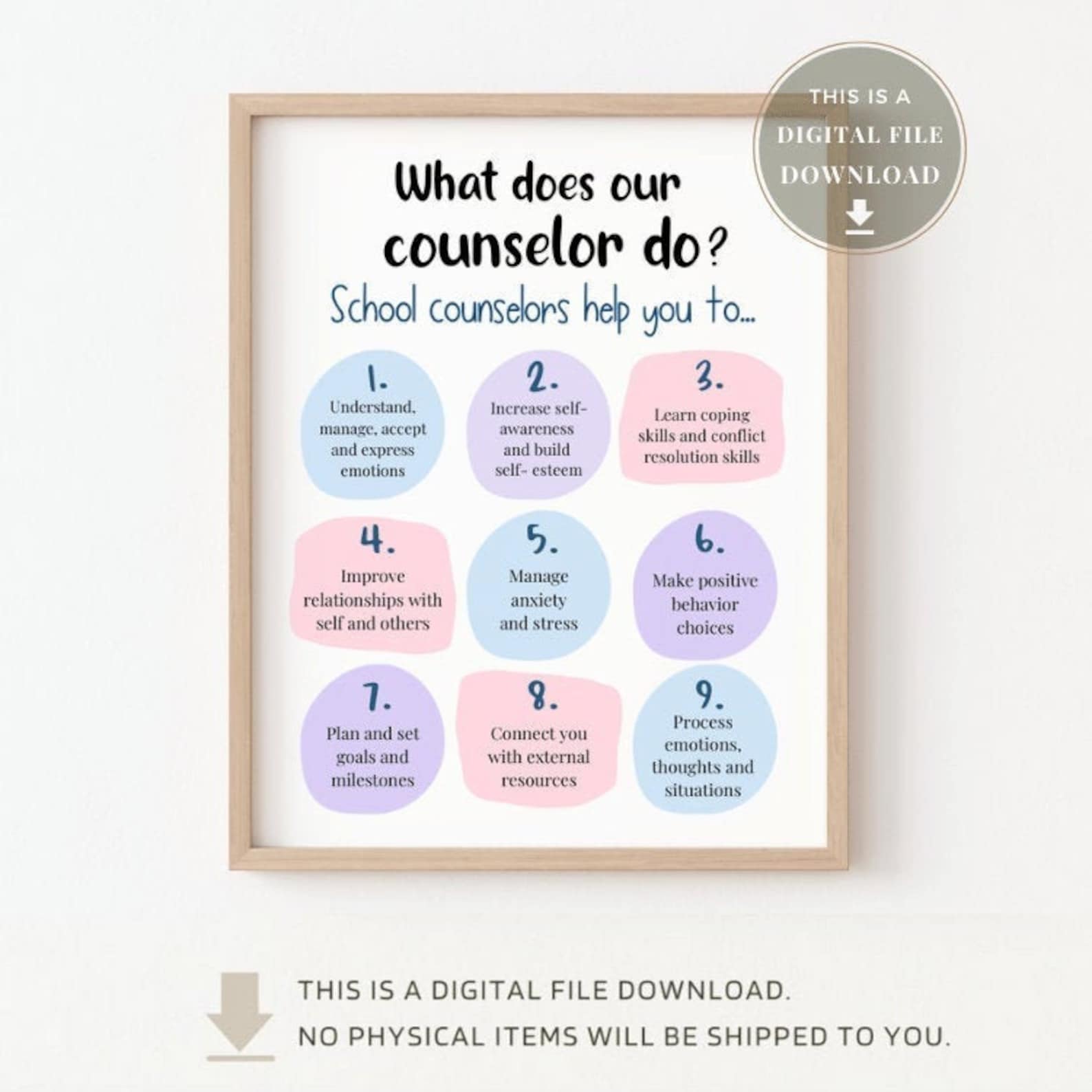 School Counseling Door Sign Decor Counselor Poster Wall Art - Etsy