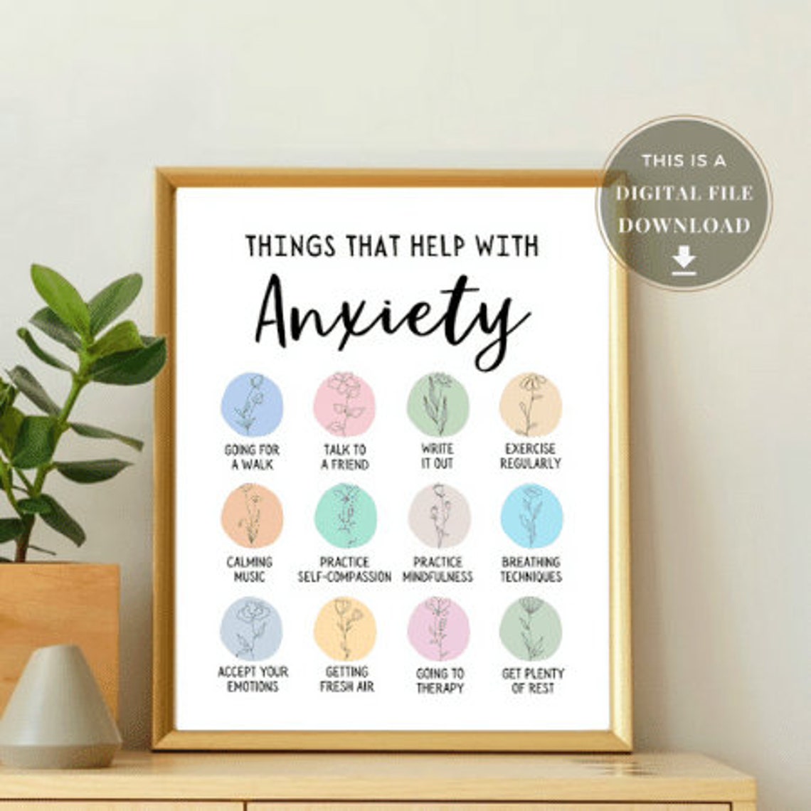 Anxiety Social Work Poster Social Worker Wall Art Office - Etsy
