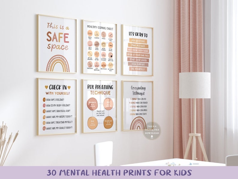 30 Therapist Decor Posters Social Worker Wall Art Therapy Office Prints ...