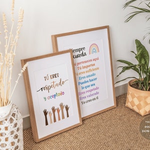 12 Spanish Inclusion Posters School Counselor Office Decor Inclusive ...