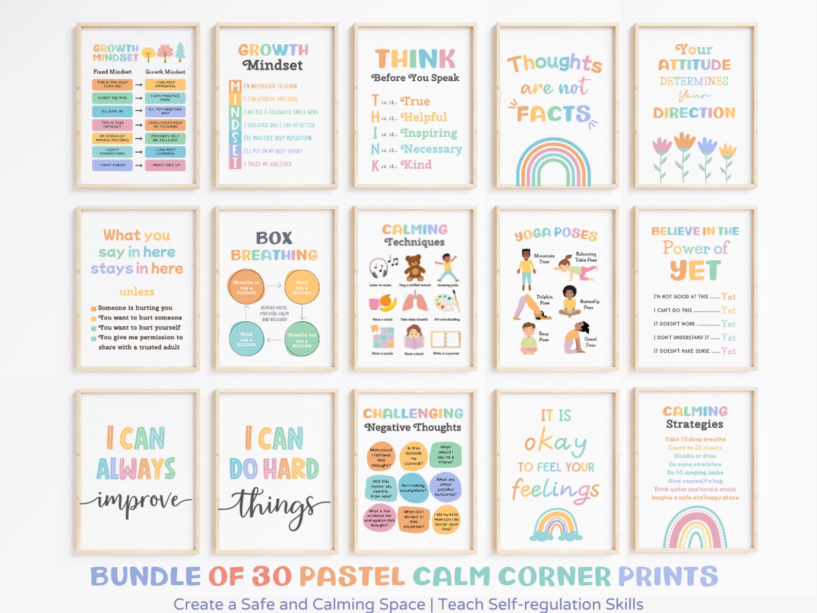 30 Calm Down Corner Posters Sign Kit Calming Decor Print - Etsy