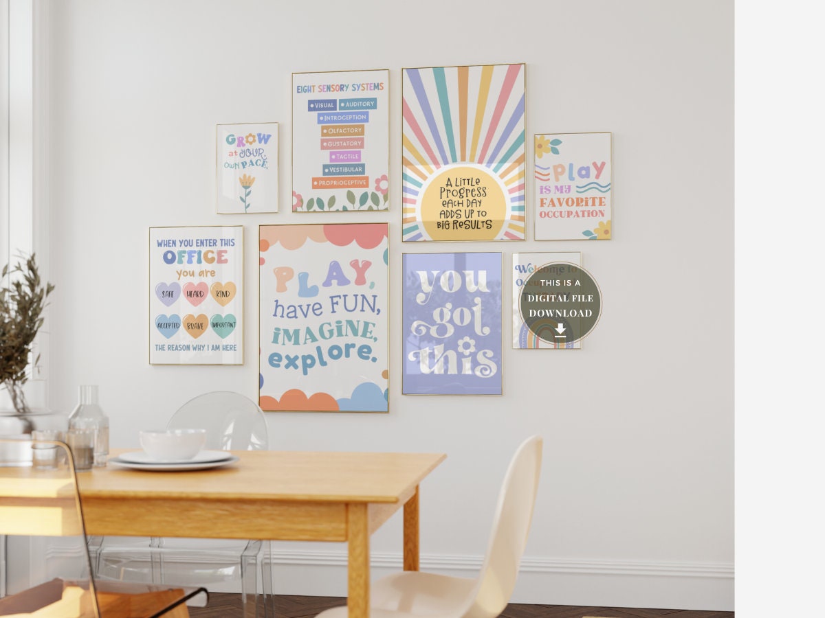 20 Physical Therapy Poster Office Decor PT School Therapist Wall Art ...