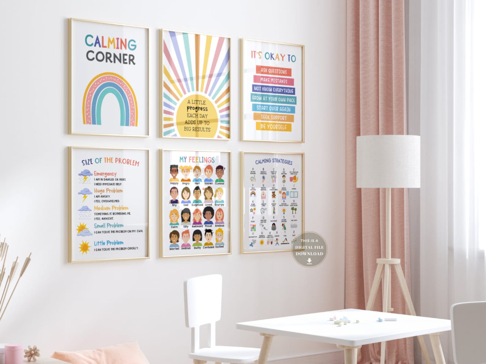 30 Calming Corner Wall Art Poster Calm Down Strategies Sign - Etsy