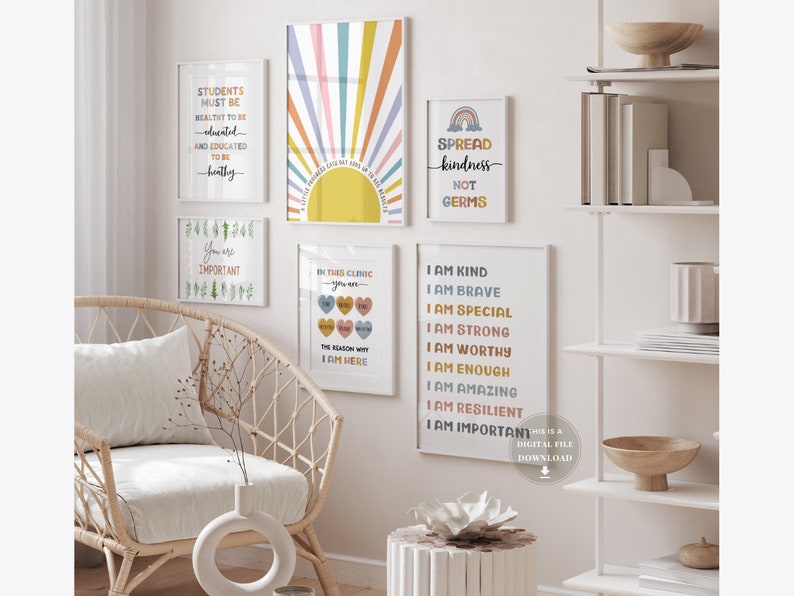 8 Health Clinic Decor School Nurse Office Decor Posters Boho Nurses ...
