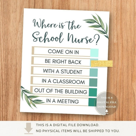 School Nurse Door Sign Where is the Nurse Door Sign Office - Etsy Australia