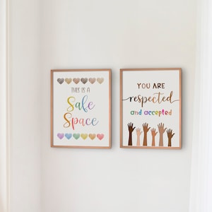 Inclusion School Counseling Office Decor Posters Counselor Wall Art ...