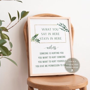 Spanish Confidentiality Sign Poster What You Say Here Stays in Here ...