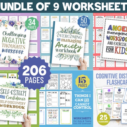 Anxiety Workbook Anxiety Worksheets Therapy Resources - Etsy