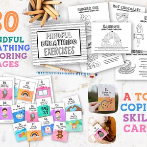 180 Calm Down Corner Kit Calming Posters Sign Decor Breathing Cards ...