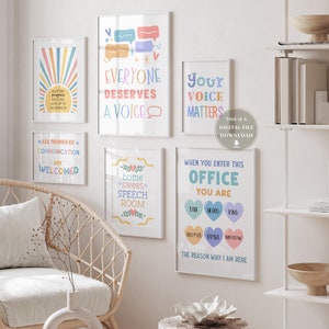 20 Speech Therapy Room Posters SLP Decor Language Pathologist Prints ...